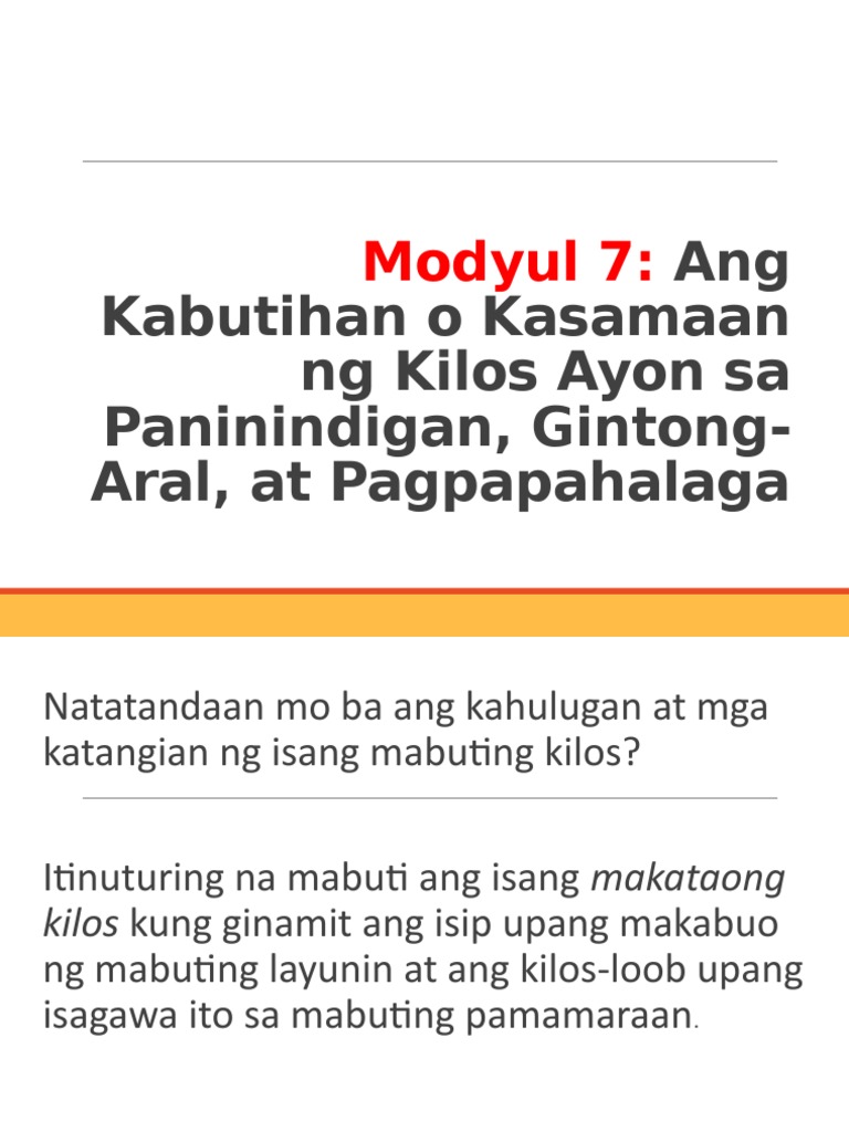 ESP 10 Modyul 7 | PDF