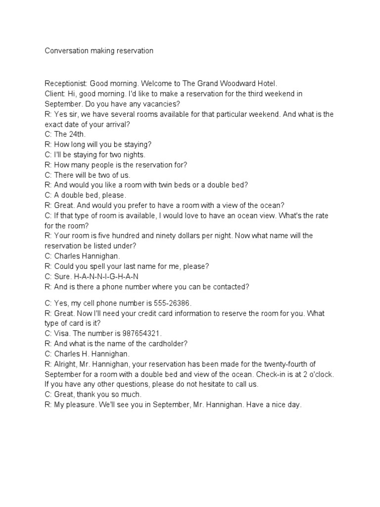 Front Office Script | PDF | Hotel | Service Industries