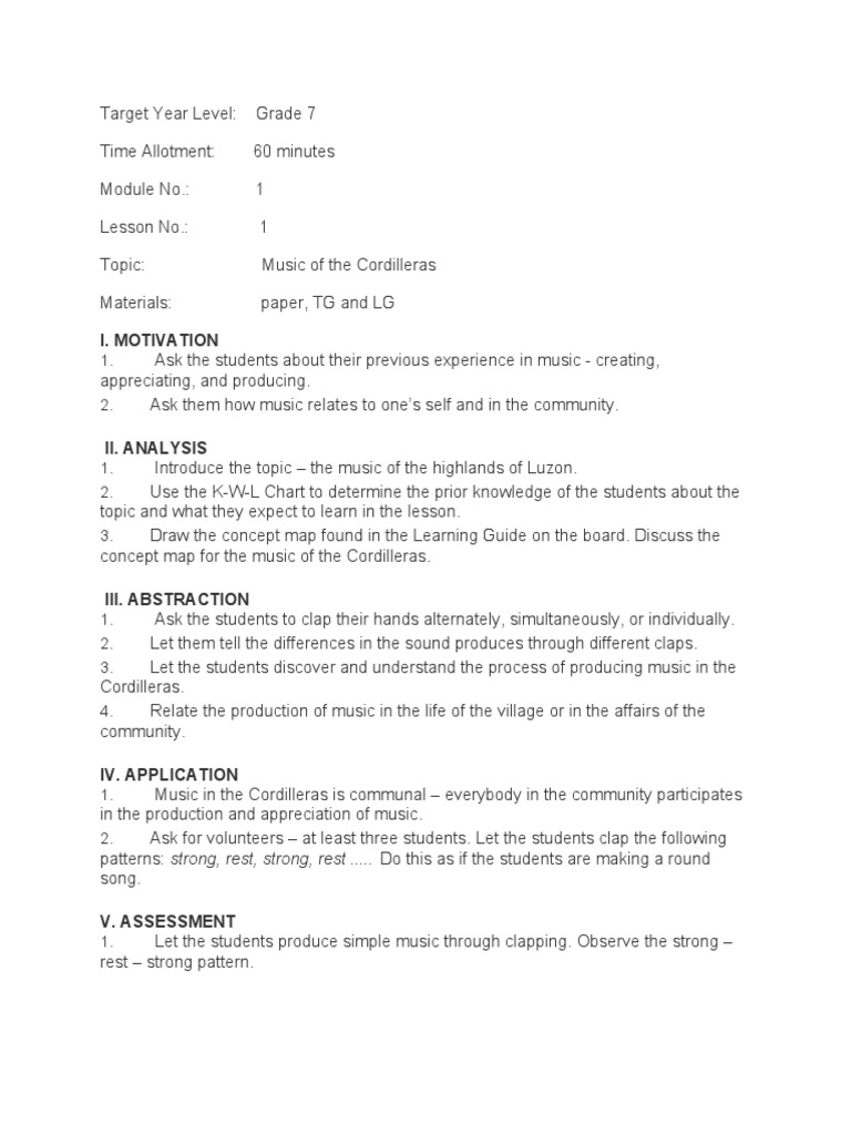 Grade 7 Lesson Plan | PDF | Lesson Plan | Behavior Modification