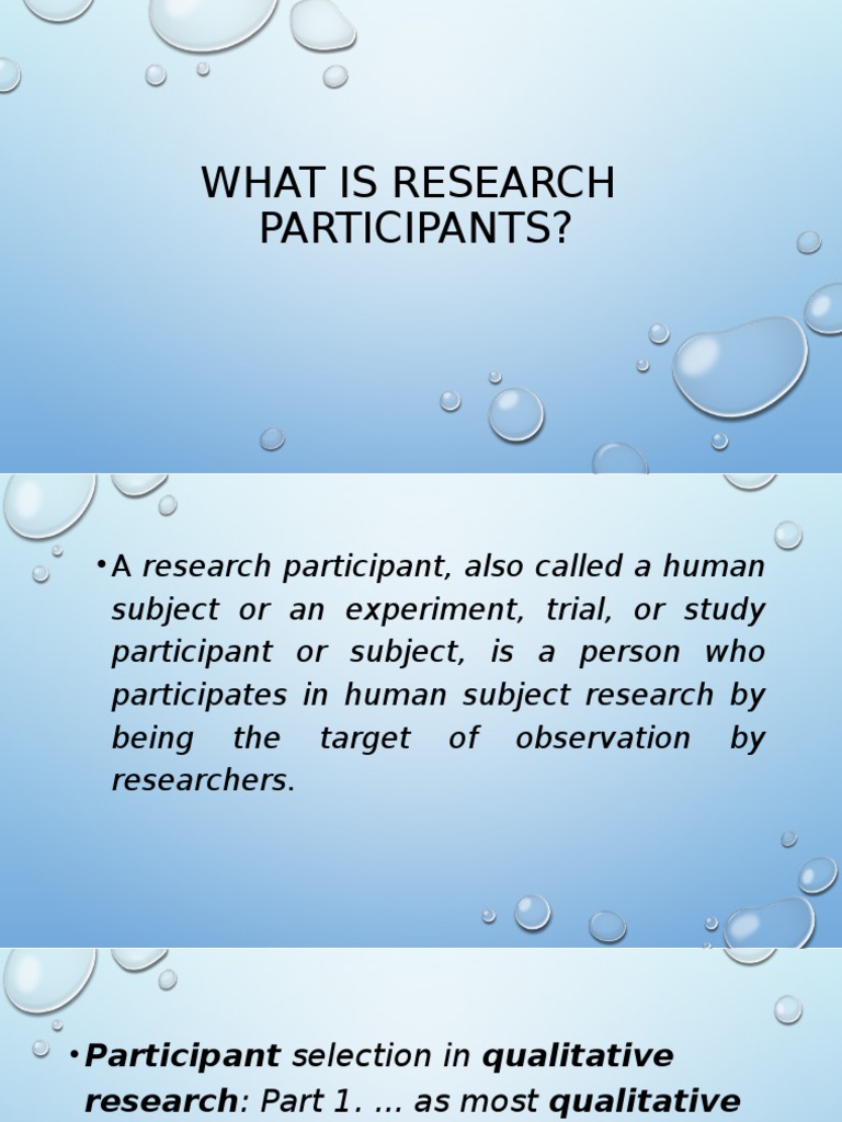 Principles of Ethical Participant Selection in Qualitative Research ...