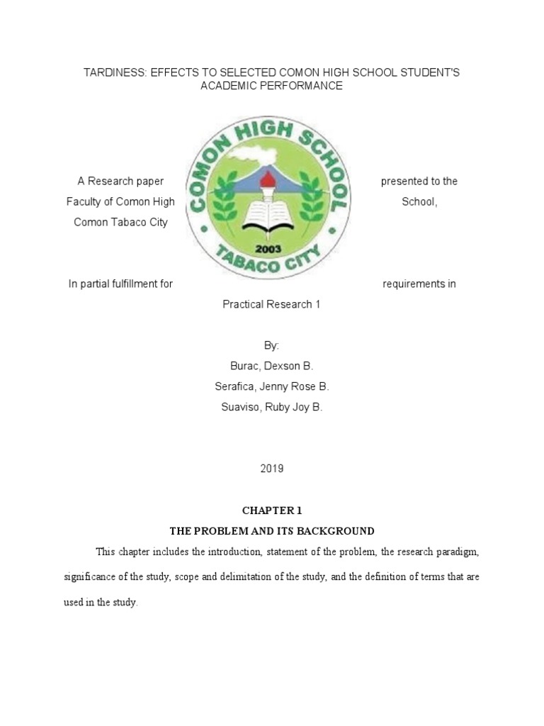 Effects of Tardiness on Student Academic Performance | PDF | Classroom ...