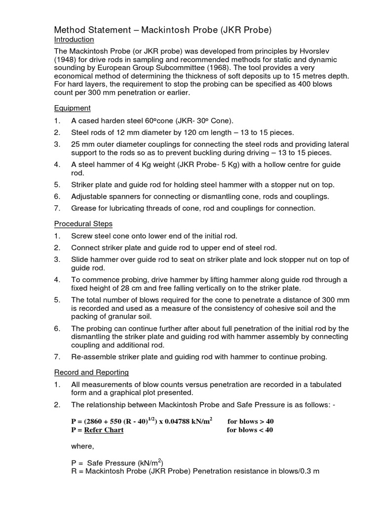 Mackintosh Probe | PDF | Steel | Mechanical Engineering