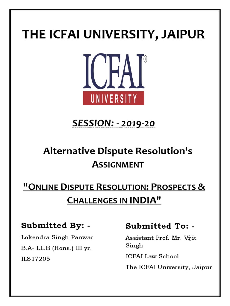 ADR Assignment | PDF | Alternative Dispute Resolution | Arbitration