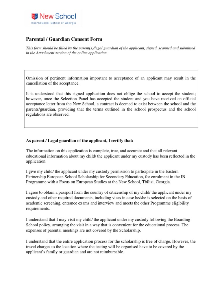Parental - Guardian Consent Form | PDF | Legal Guardian | Social ...
