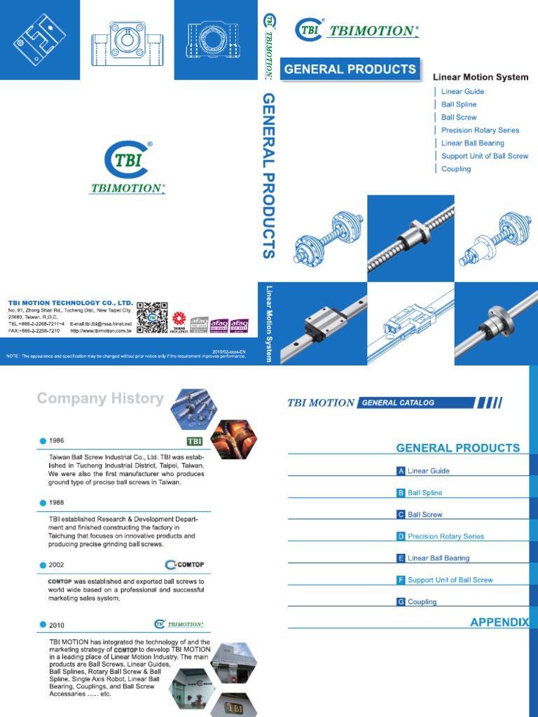 Tbi Motion General Products-En0703 | PDF | Structural Load | Friction