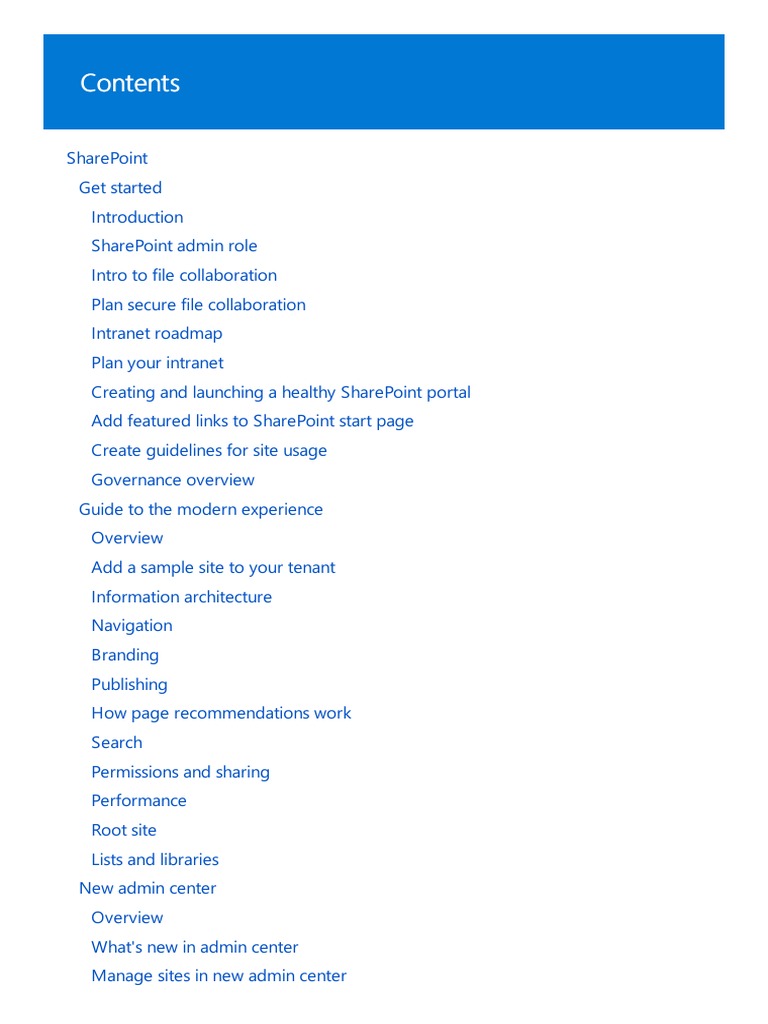 Sharepoint Admin Center Manual | PDF | Share Point | Office 365