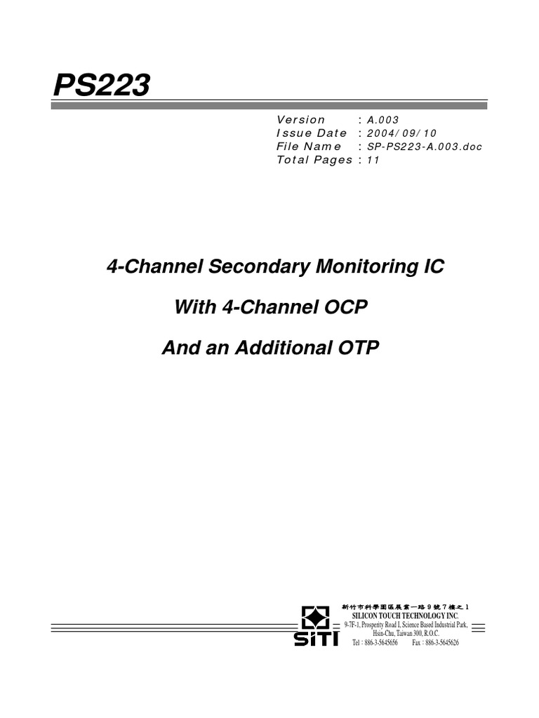 PS223 PDF | PDF | Electrical Engineering | Electricity