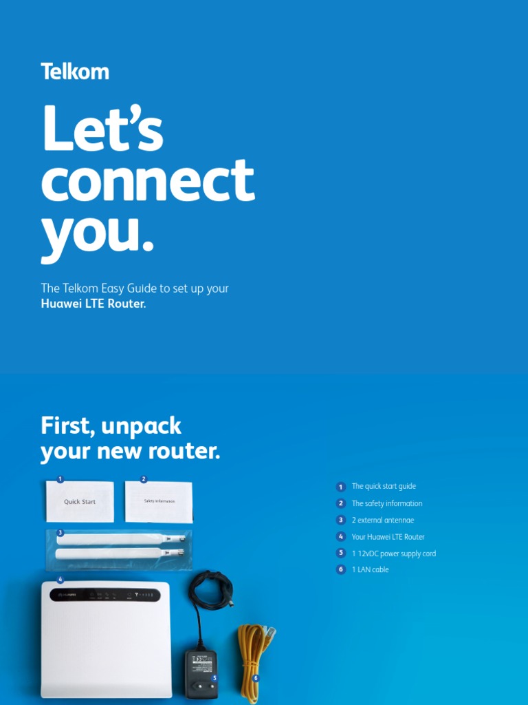 Huawei LTE Router Setup Guide | PDF | Wi Fi | Router (Computing)