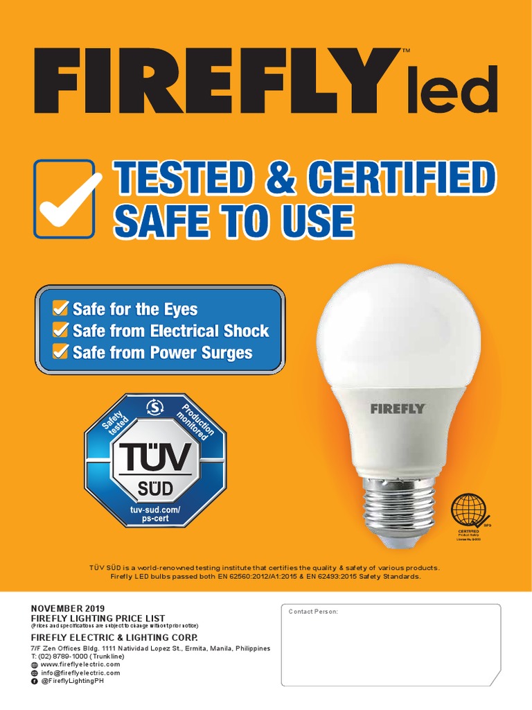 Price List Firefly Lighting November 2019 Issue | PDF | Lighting ...