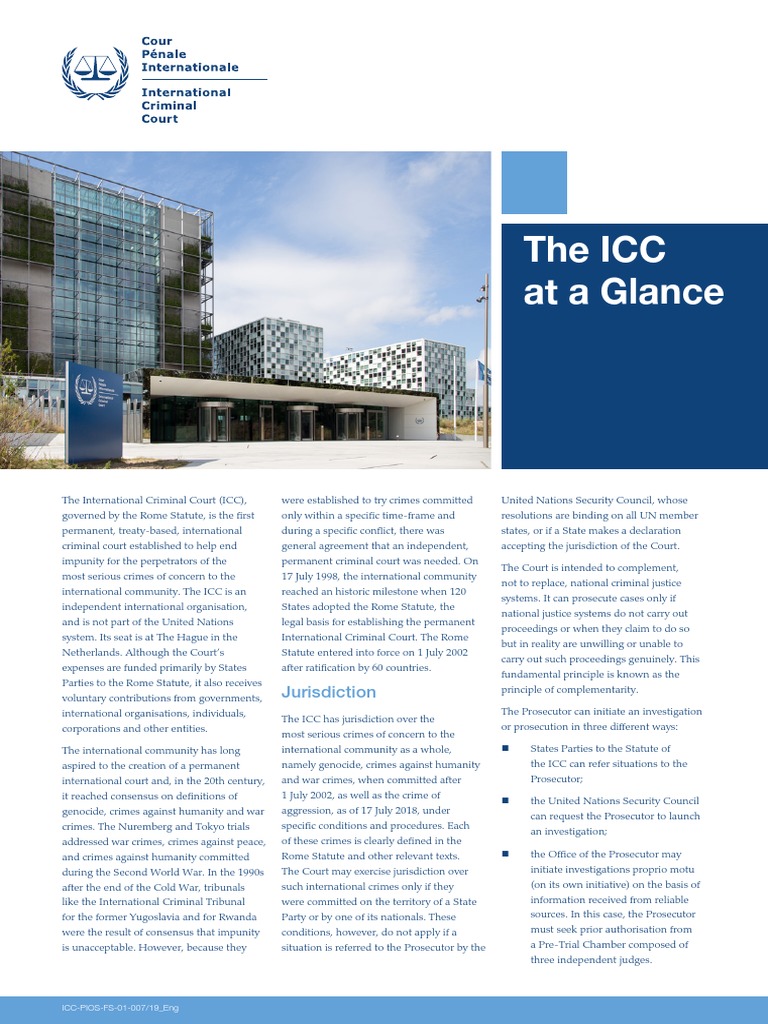 ICCAt AGlance ENG | PDF | International Criminal Court | Victimology