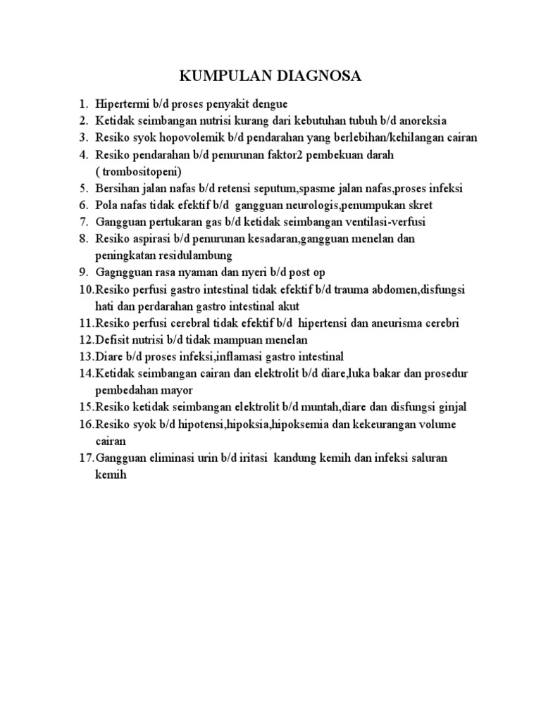 Kumpulan Diagnosa | PDF
