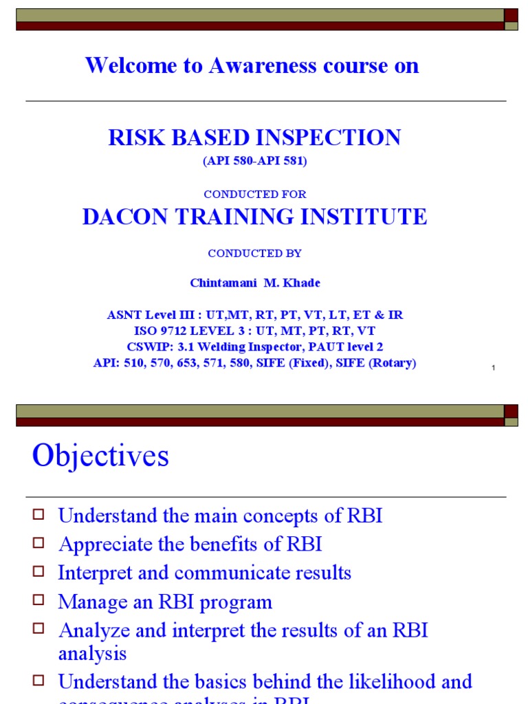 Risk Based Inspection | PDF | Risk Management | Risk Assessment
