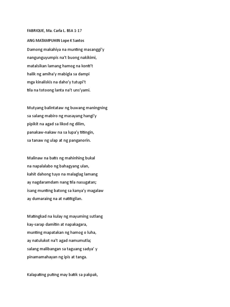 Ang Matampuhin | PDF