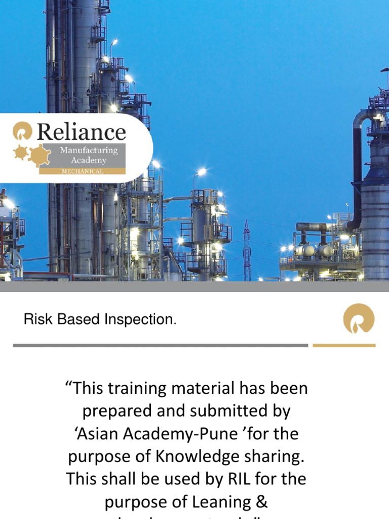Risk Based Inspection Training Overview | PDF | Risk Management | Risk ...