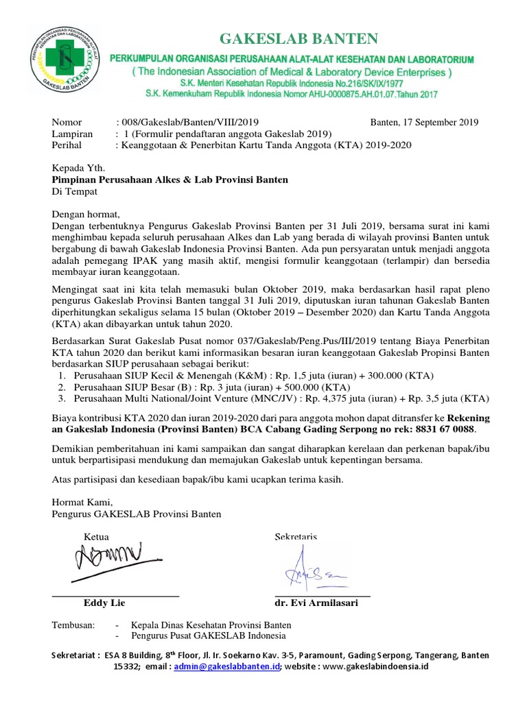 Pendaftaran Gakeslab | PDF