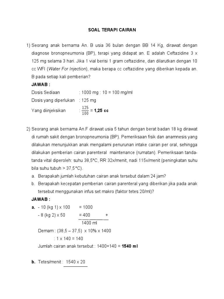 Kebutuhan dan Terapi Cairan Anak | PDF | Kesehatan Holistik