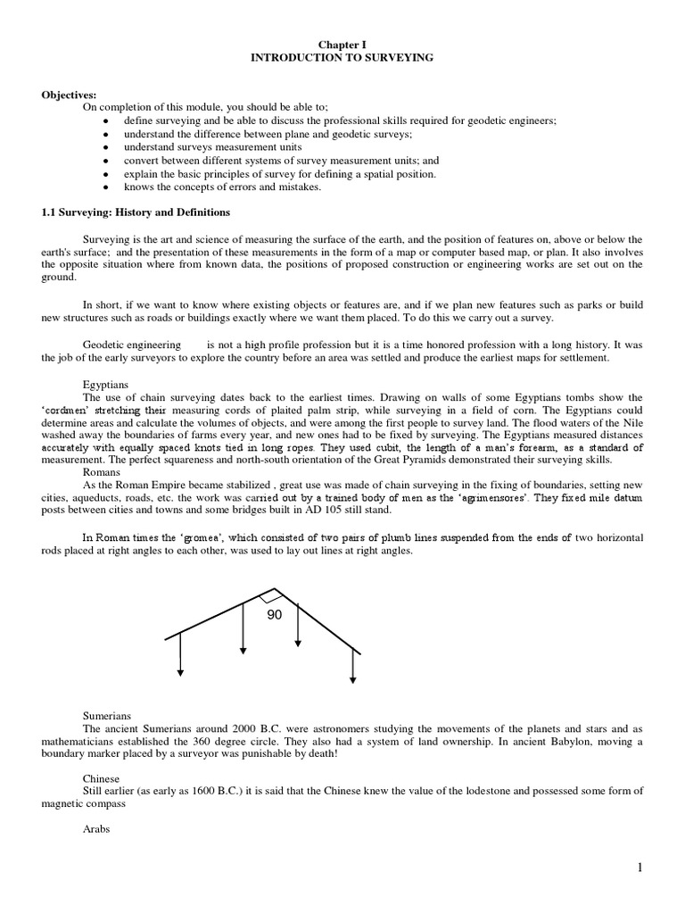 CHAPTER 1 - For Student PDF | PDF | Surveying | Measurement