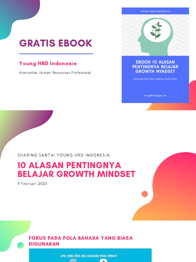 Ebook Pentingnya Belajar Growth Mindset (Advanced) Oleh Tim Young HRD Indonesia | PDF