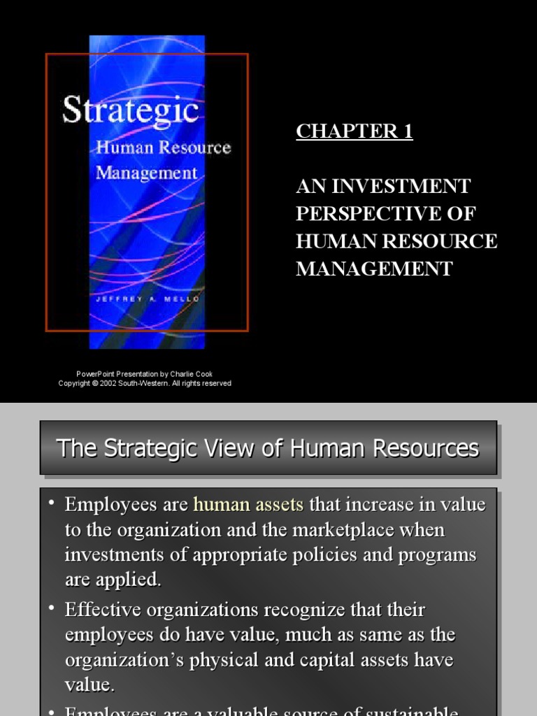 Chapter 1 SHRM Investment Perspective of HRM | PDF | Human Resources ...