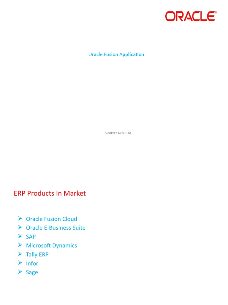 FUSION TECH Intro | PDF | Oracle Corporation | Cloud Computing