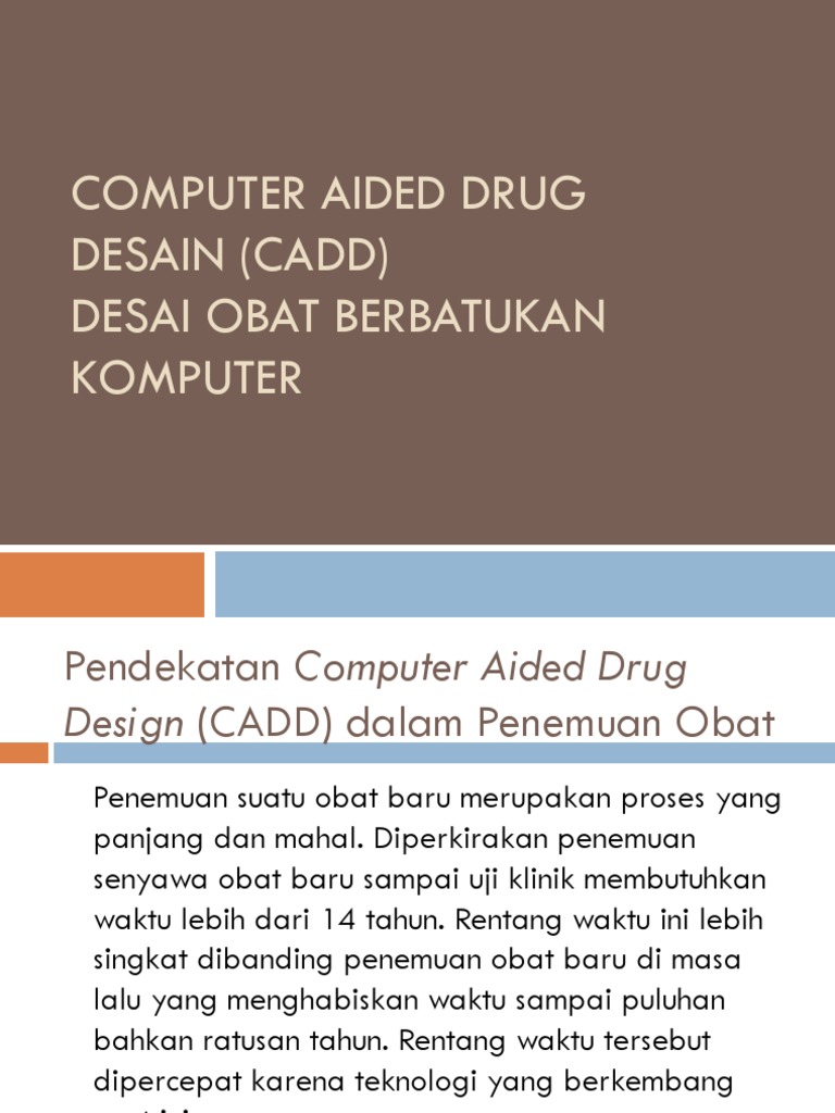 Computer Aided Drug Desain (Cadd) | PDF