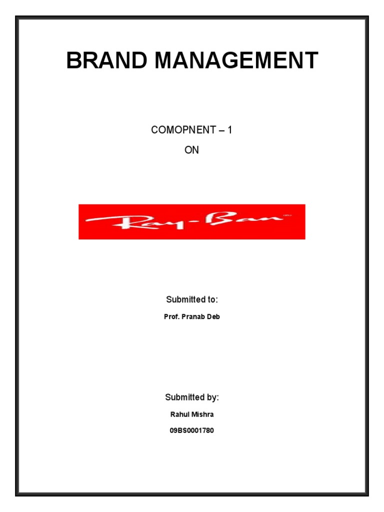 Ray-Ban Brand Story and Identity | PDF | Nature | Sunglasses