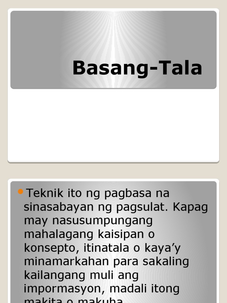 Basang Tala | PDF