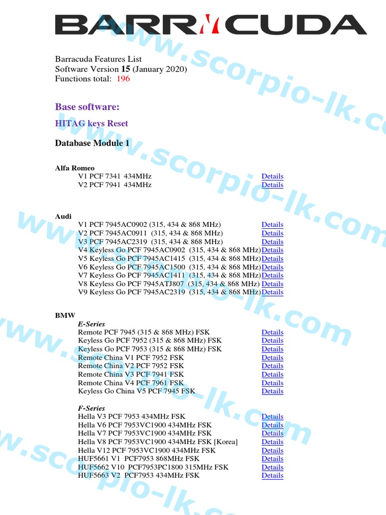 Barracuda Software Features Overview | PDF | Automotive Technologies ...