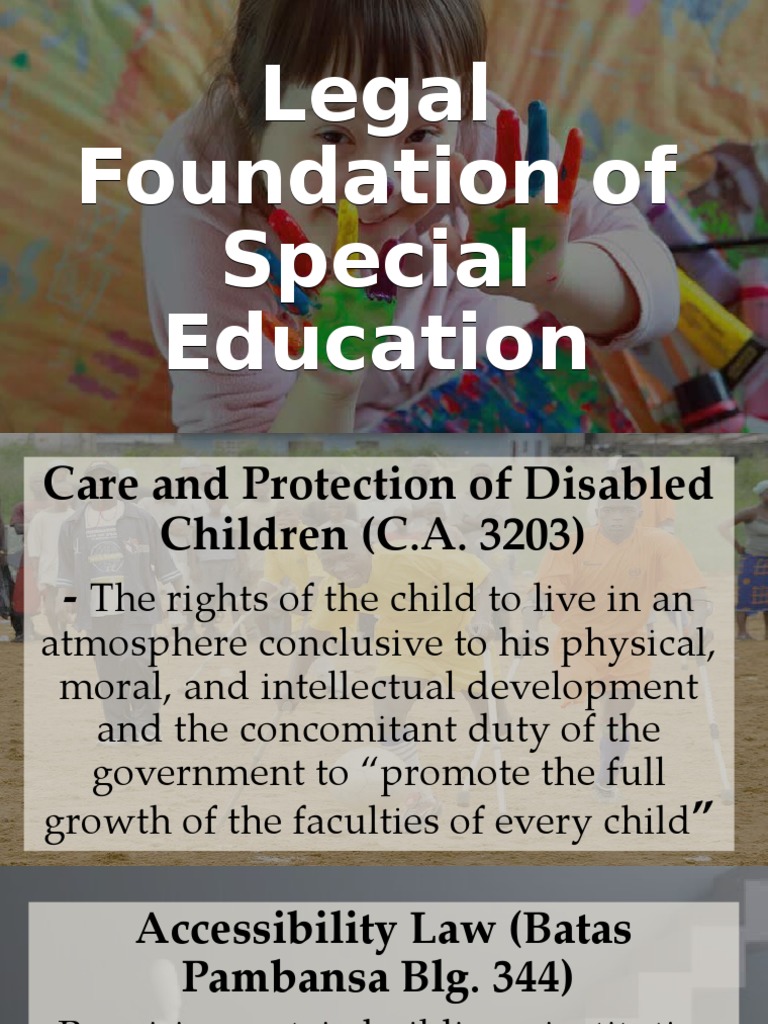 Legal Framework for Special Education | PDF | Accessibility | Disability