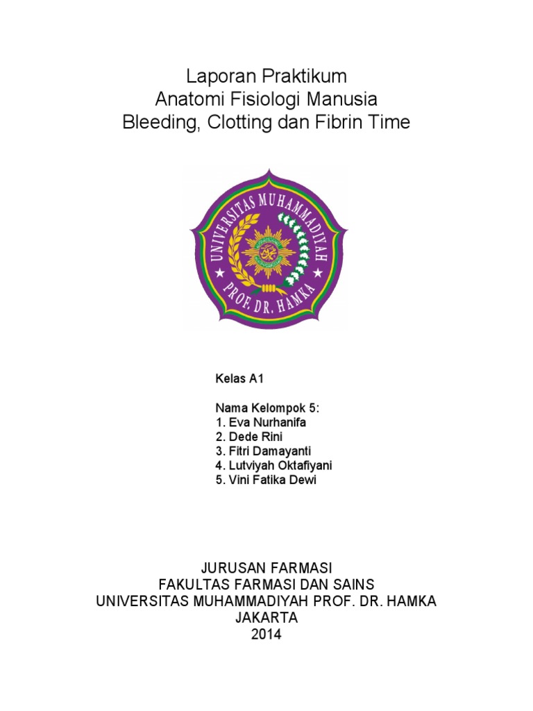 Laporan Praktikum Anatomi Fisiologi Manusia Laporan Praktikum Anatomi Fisiologi Manusia