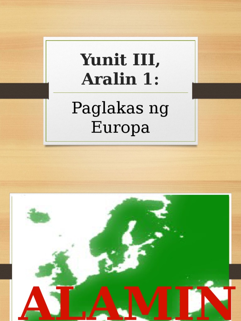 Yunit III, Aralin 1 | PDF