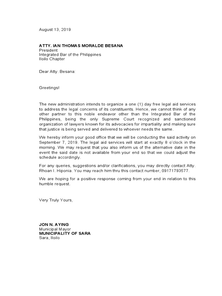 Letter To IBP | PDF