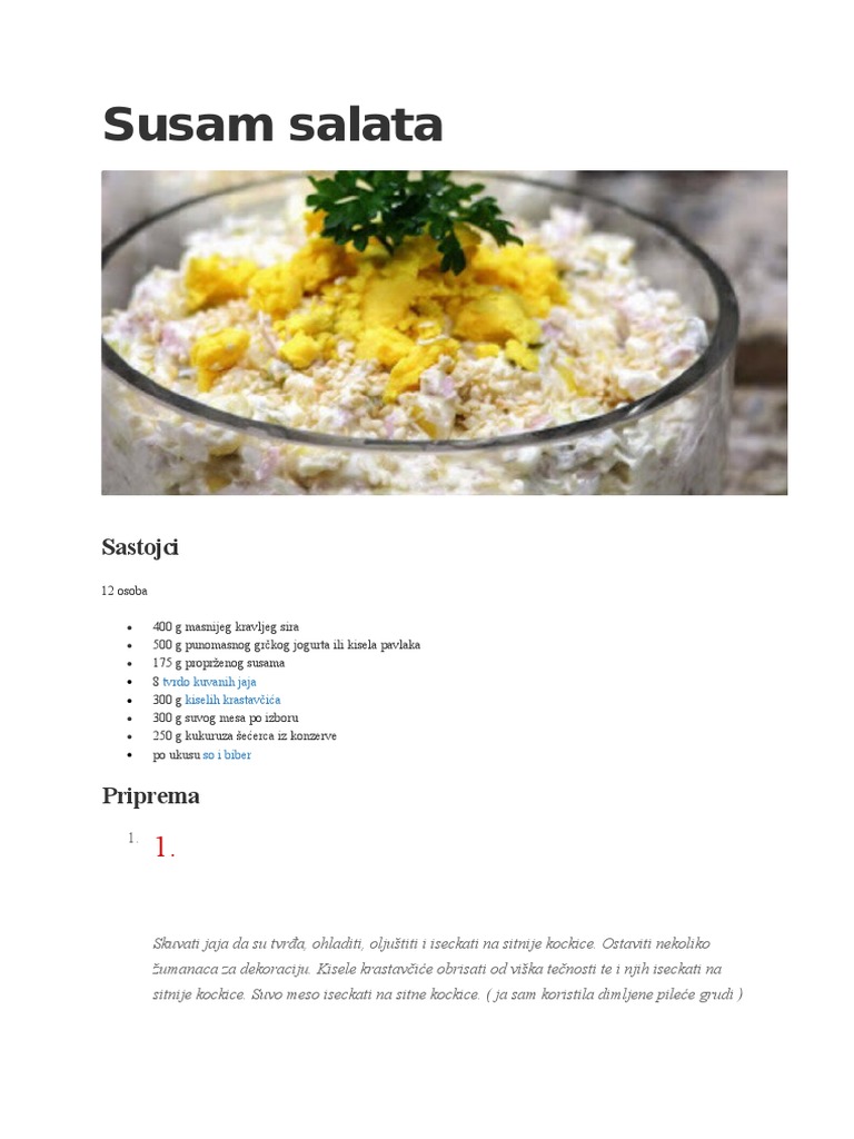 Susam Salata | PDF