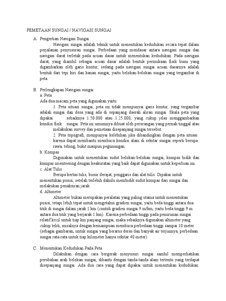 Pemetaan Sungai | PDF