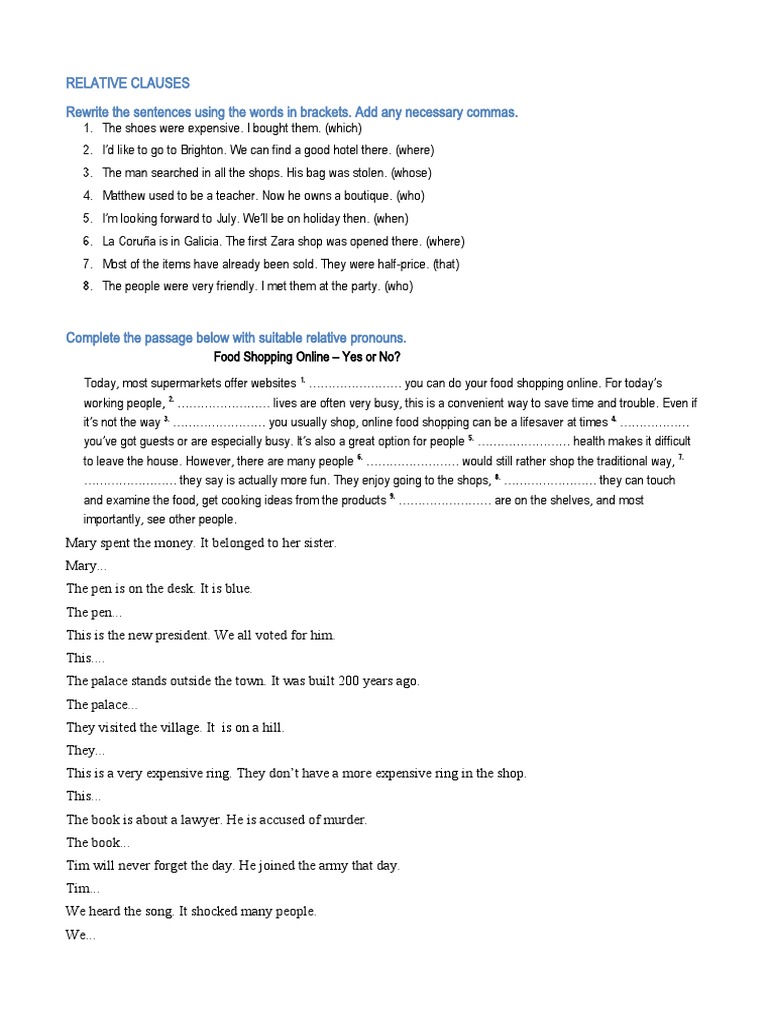 Relative Clauses | PDF