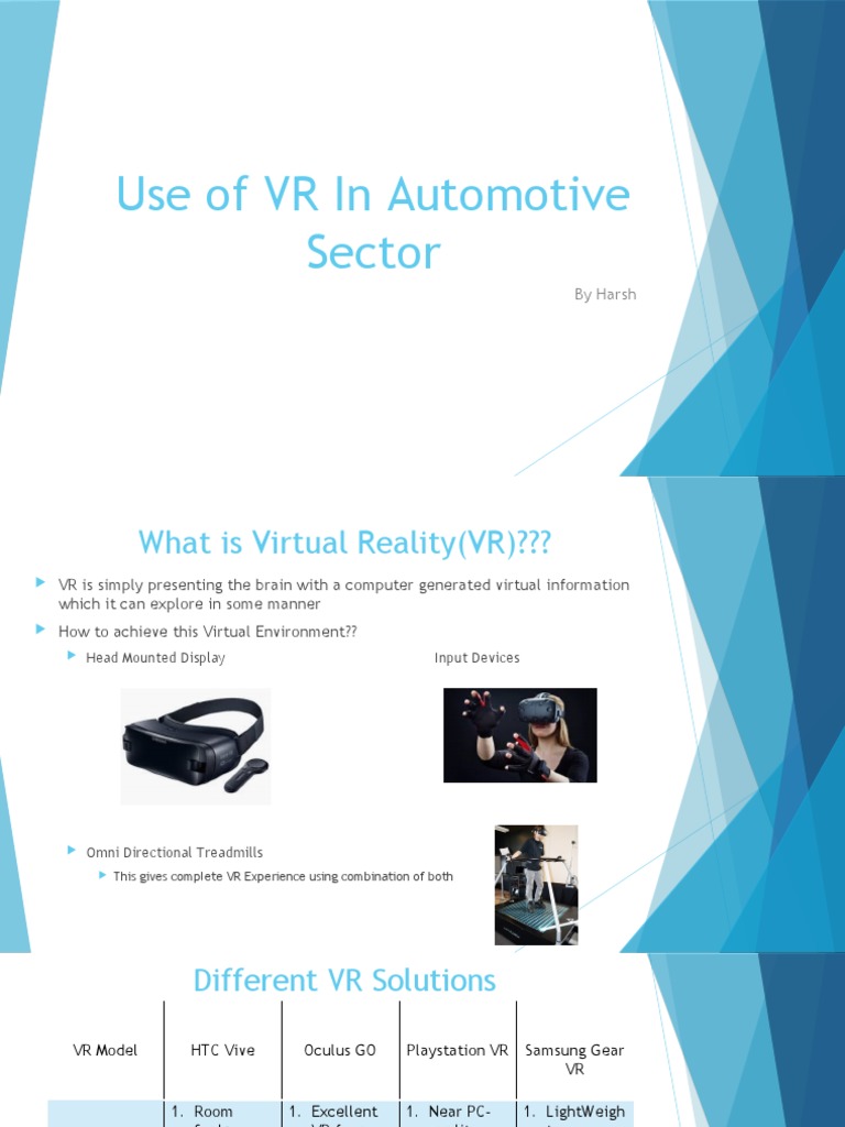 VR For The Automotive Industry (Harsh) | PDF | Virtual Reality
