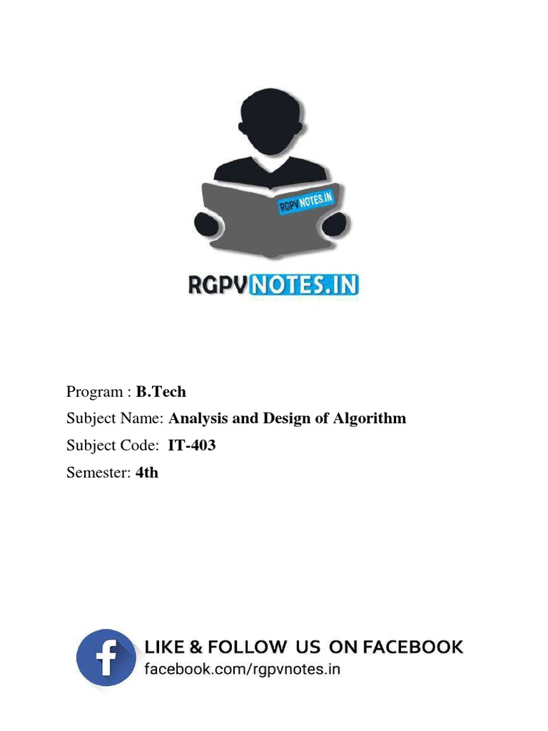 Unit 1 Analysis And Design Of Algorithm Pdf