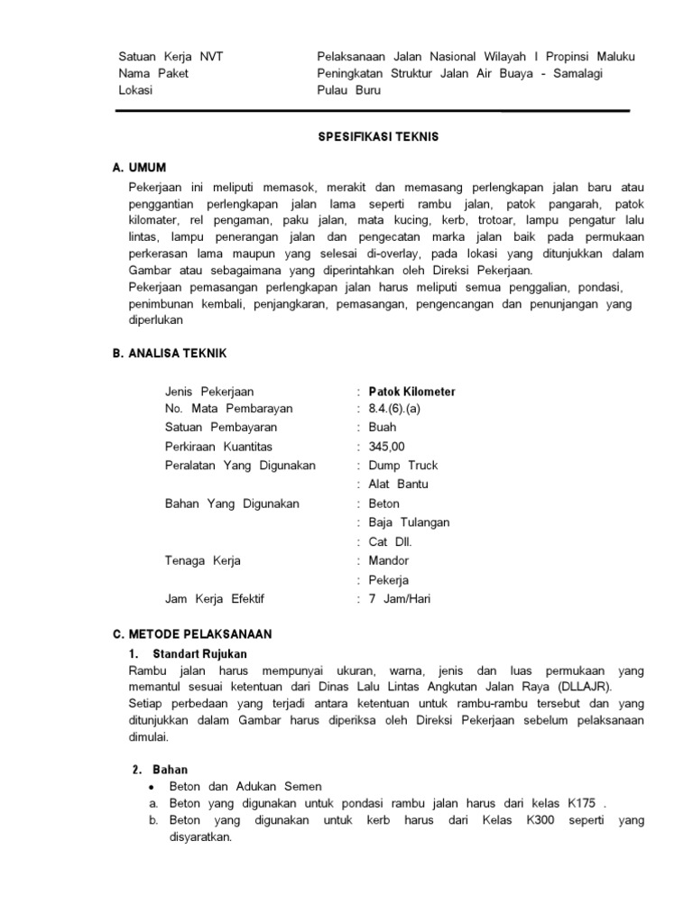 Patok Kilometer | PDF