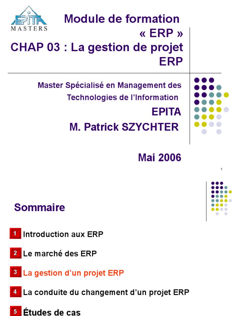 Projet ERP SAP | PDF | Progiciel de gestion intégré | Gestion de projet