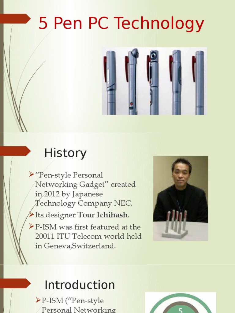 5 Pen PC Technology Overview | PDF | Personal Computers | Computer Keyboard