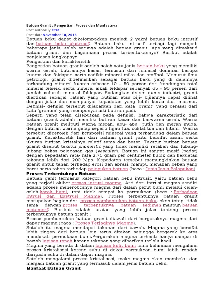 Batuan Granit | PDF