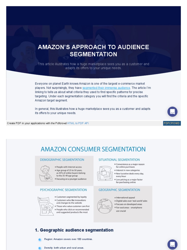 Amazon Approach To Segmentation | PDF | Market Segmentation | Ios