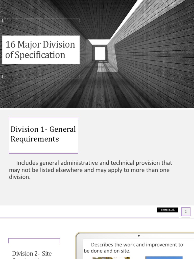 16 Major Divisions | PDF | Masonry | Framing (Construction)