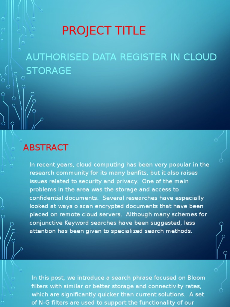 Project Presentation | PDF | Encryption | Cloud Computing