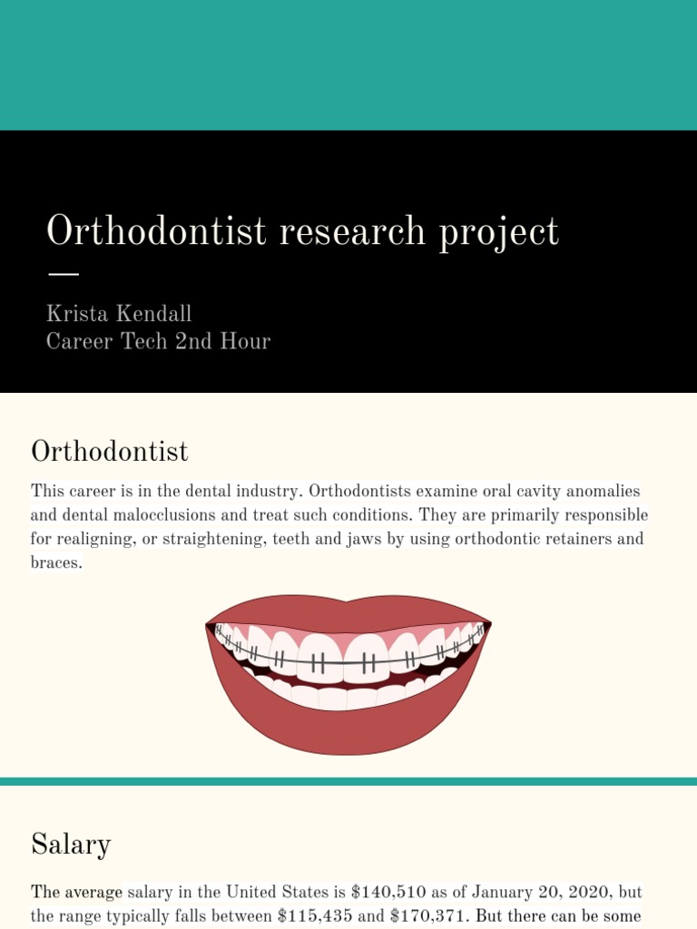 Career Research Project | PDF | Orthodontics | Dentist