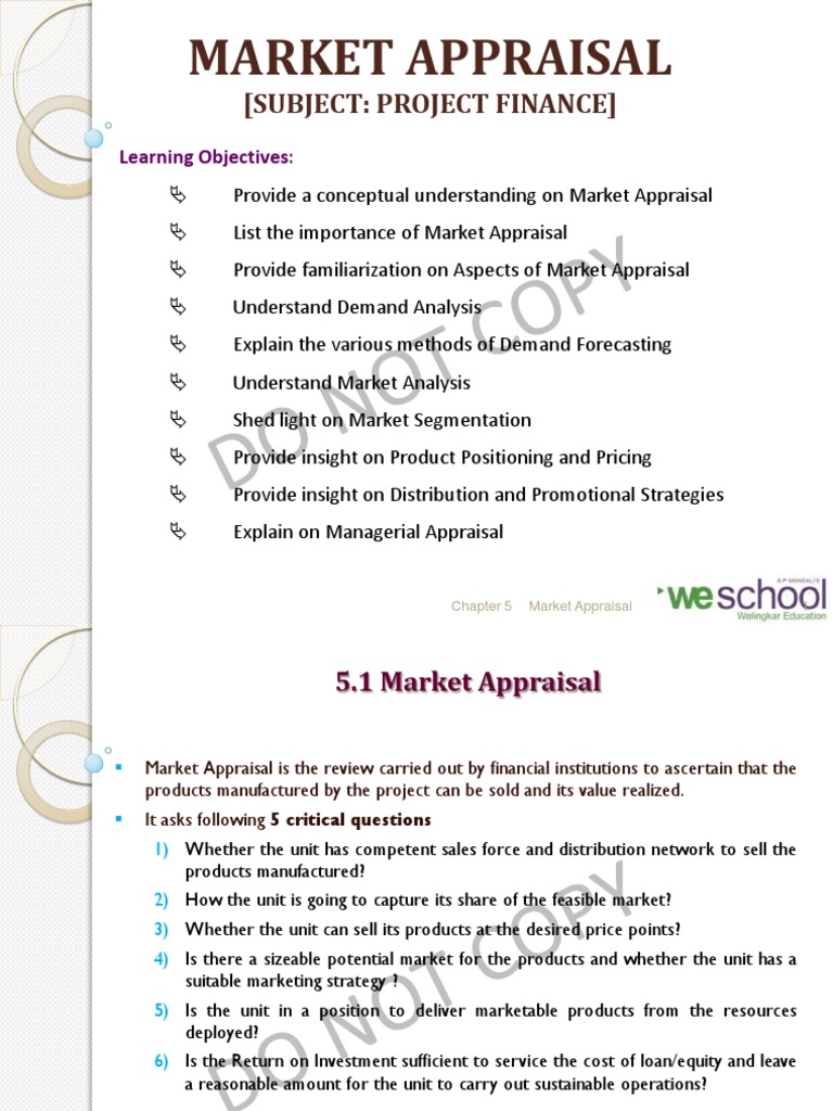 Market Appraisal | PDF | Strategic Management | Forecasting