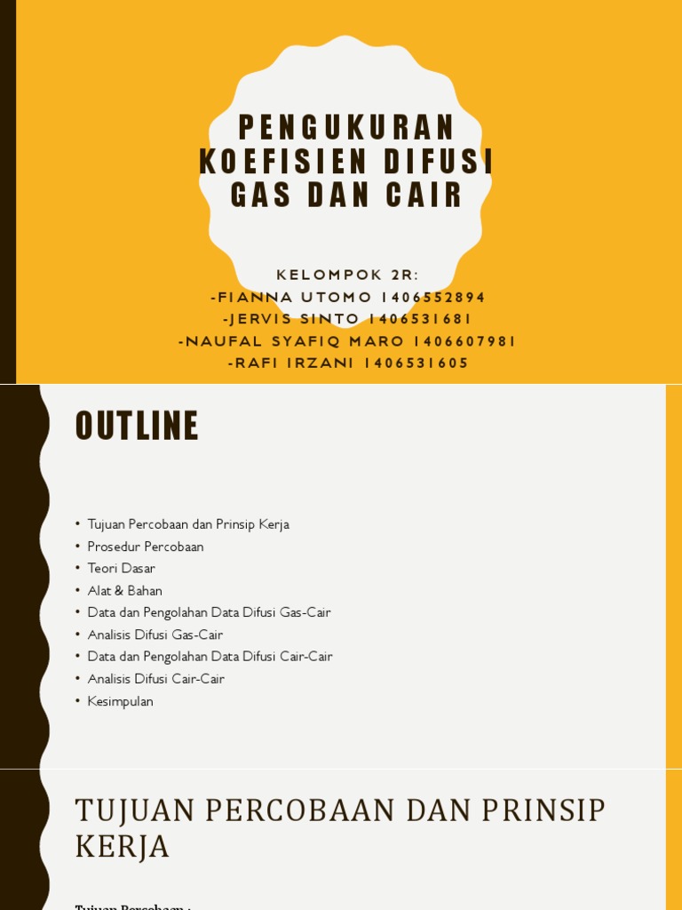 Difusi Gas Dan Cair - Kelompok 2R | PDF | Teknologi & Rekayasa