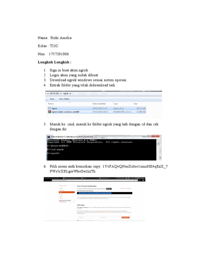 Langkah-Langkah Konfigurasi Ngrok | PDF