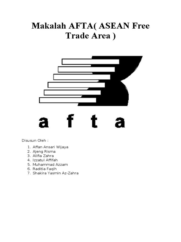 Sejarah dan Tujuan AFTA ASEAN | PDF | Pengelolaan Keuangan & Uang