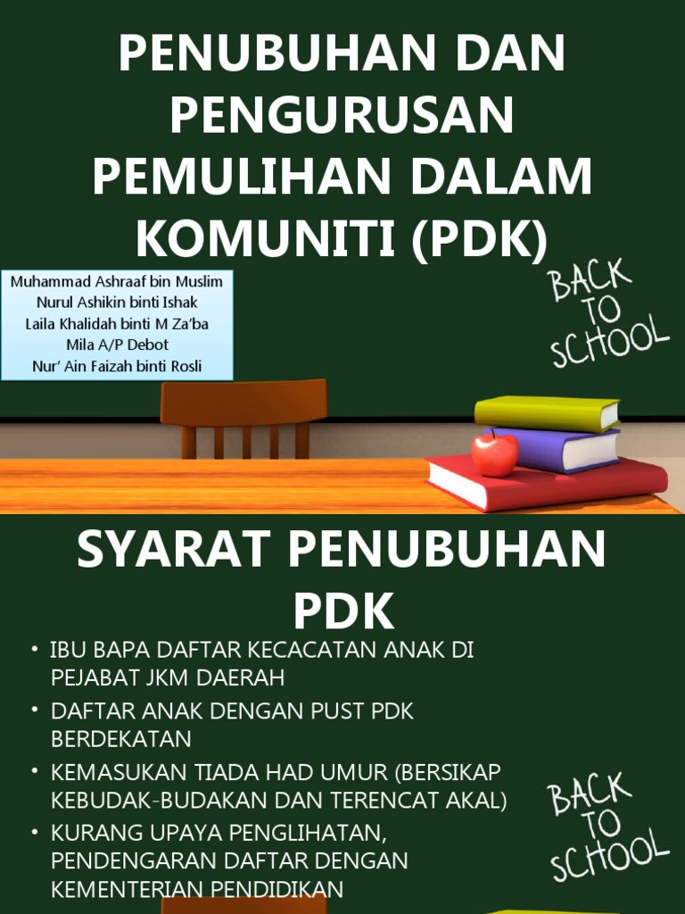 Penubuhan Dan Pengurusan PDK Slide Kumpulan 3 | PDF